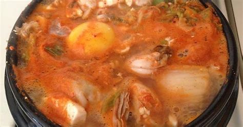 Kimchi Dumpling Oyster Tofu Soup Soondubu Imgur