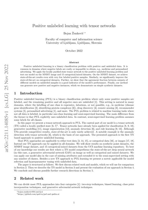 Positive Unlabeled Learning With Tensor Networks Deepai