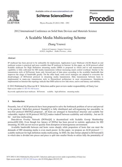 pdf a scalable media multicasting scheme