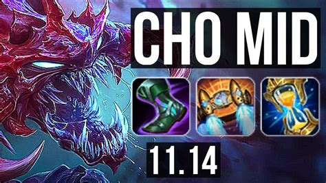 Cho Gath Vs Kayle Mid Defeat Games M Mastery Legendary