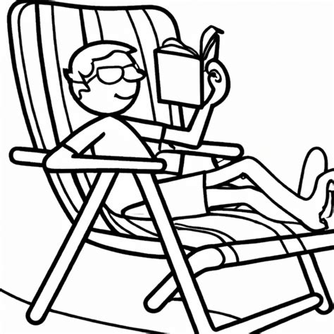 Beach Chair Coloring Pages