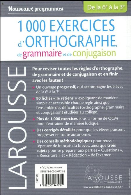 1000 exercices d orthographe spécial collège Daniel Berlion