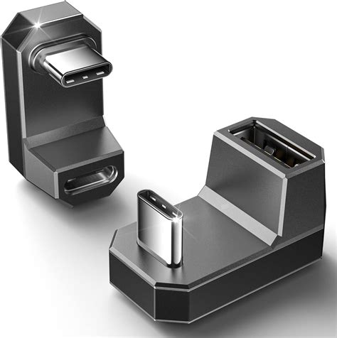 MoKo 180 Grad Winkel USB C Adapter 2 Stück U Form USB C Stecker zu USB