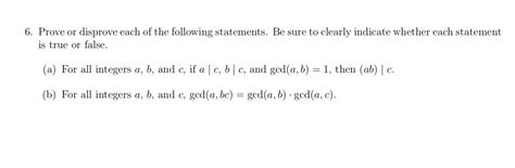 solved 6 prove or disprove each of the following