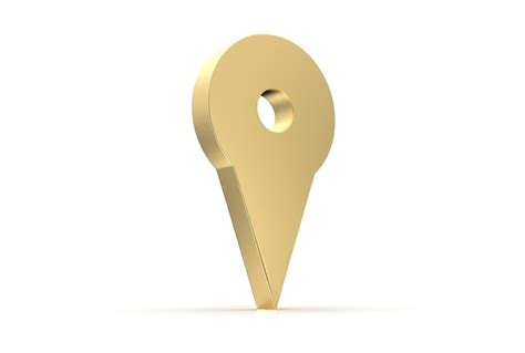Icono de ubicación 3d prestados aislado sobre fondo blanco con sombra