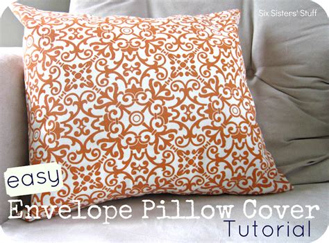 Easy Envelope Pillow Cover Tutorial From Sixsistersstuff The