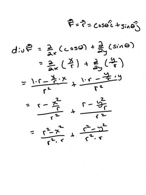 solved calculate div 𝐅 and curl 𝐅 for the given vector fields 𝐅 𝐫̂ cosθ𝐢 sinθ𝐣