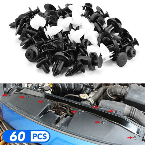 60pcs Mixed Auto Fastener Clip Car Accessories For Nissan Qashqai J10