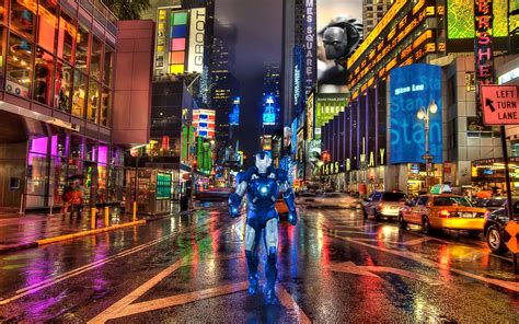 984997 4K Cityscape City Times Square Road Night Urban New York