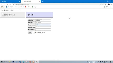 Access Denied Userrootlocalhost Using Password No Pada Adminer Terbaru Youtube