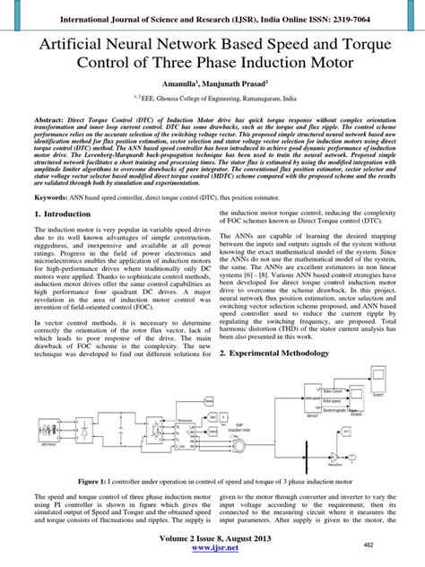 artificial neural network based speed and torque control of three phase induction motor pdf