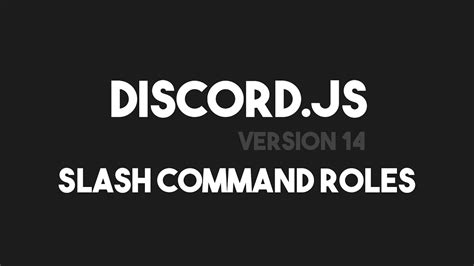 Discord Js V14 Using Roles For Slash Command Choices YouTube