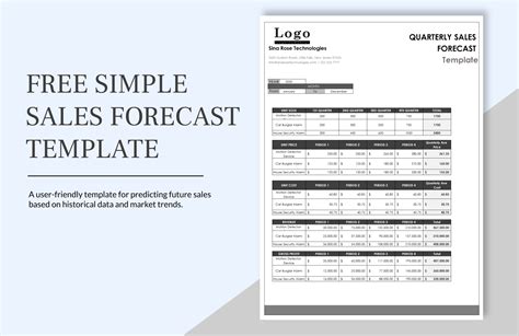 Free Simple Sales Forecast Template Excel Google Sheets Template Net