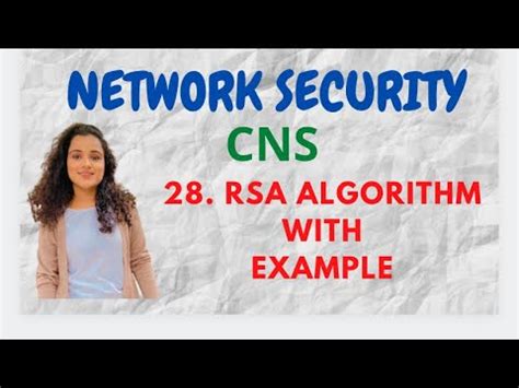 28 RSA Algorithm Asymmetric Key Cryptography CNS YouTube