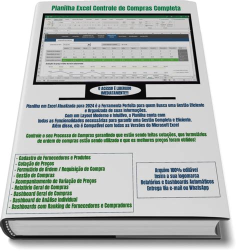 Planilha Excel Controle De Compras Completa Planilhas Excel