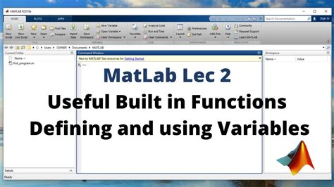 2 Useful Matlab Built In Functions Defining Using Matlab Variables