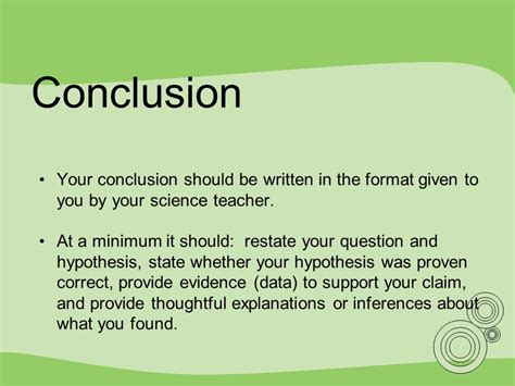 A Conclusion For A Science Project How To Write A Conclusion A