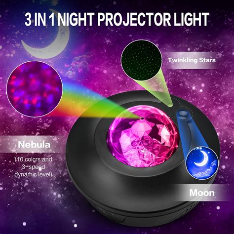 Proyector De Galaxia Luz Nocturna Estrellada Luna Estrella Nebulosa
