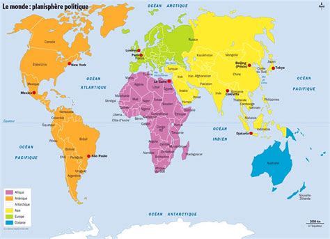 Carte du monde à imprimer Artofit