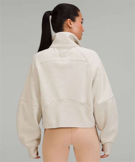 Lululemon Scuba Oversized Funnel Neck Half Zip Natural Ivory Lulu