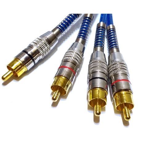 3 Cabos rca Blindado 1 Metro p Módulo Amplificador Crossover Submarino