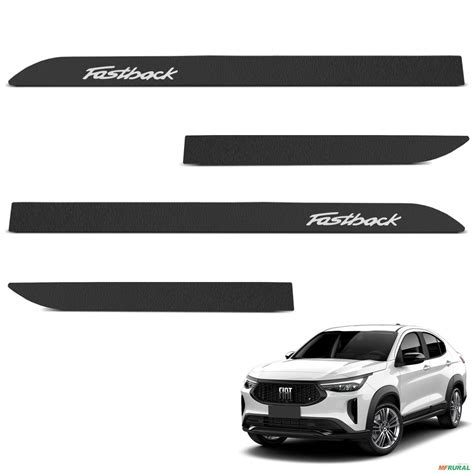 Jogo De Friso Lateral Fastback A Preto Texturizado Em
