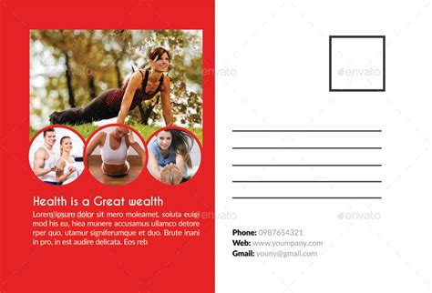 Fitness Postcards By Designhub719 Graphicriver