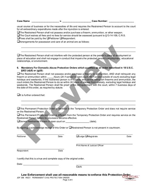 Restraining Order On Co Parent Us Legal Forms