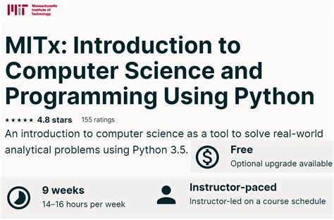 mitx introduction to computer science and programming using python free course ~ computer