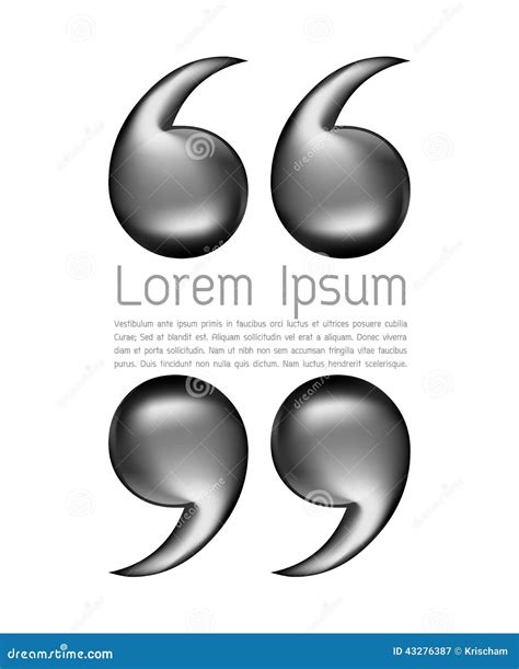 Quotation Marks Text Block Quote Opinion Or Idea Citation Vector Icons