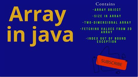 array in java 2d array index out of bound exception youtube