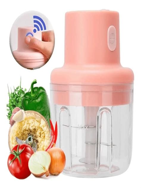 Mini Processador Triturador Sem Fio Elétrico 250ML De Alimentos Para