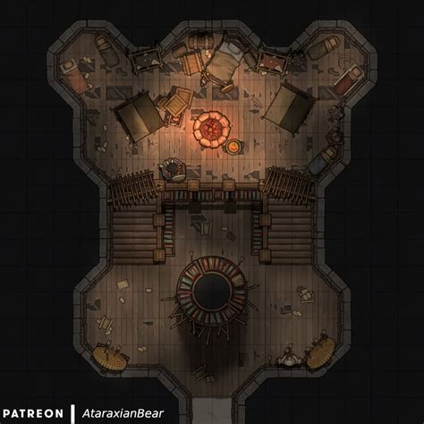 Underground Cultist Dungeon Encounter Map Rbattlemaps