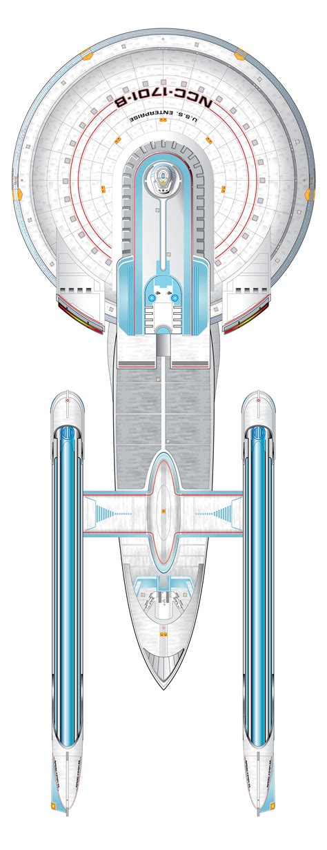 Dorsal Schematic Of The Excelsior Class Enterprise Ncc B Uss