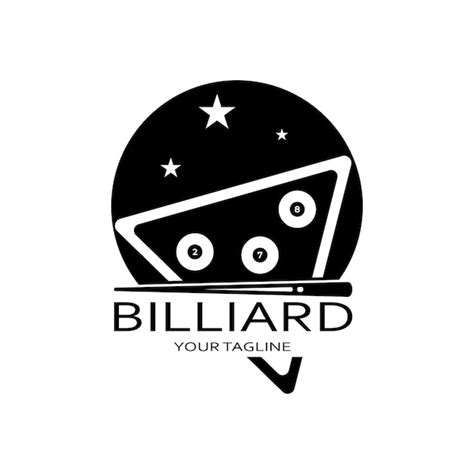 Premium Vector Simple Billiards Logo Template Illustration With