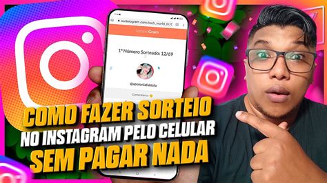 Como fazer sorteio no instagram pelo celular DE GRAÇA YouTube