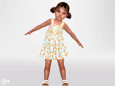The Sims Resource Lilly Cute Floral Dress With Ruffles