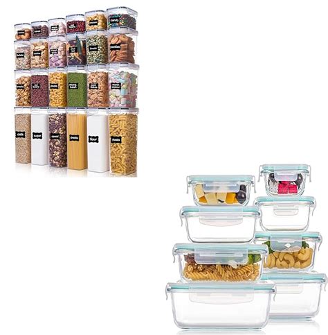 Amazon Vtopmart 24 Pcs Airtight Food Containers And 8 Pack Glass