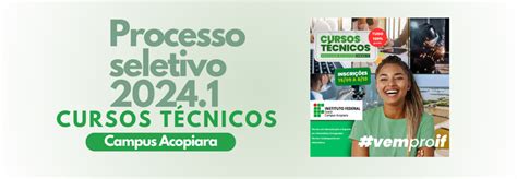 Processo seletivo 2024 1 png Instituto Federal de Educação Ciência e