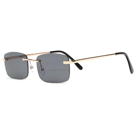 Mineur anxiété mouvement lunette solaire rectangulaire homme