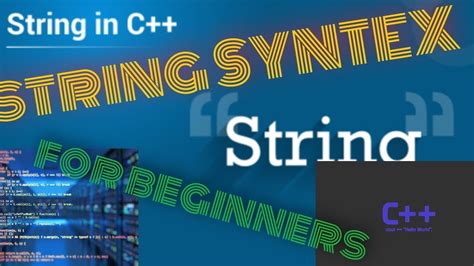 How To Use String In Cpp Program Getline Syntex For Beginners