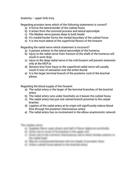 SOLUTION Upper Limb Mcq Studypool