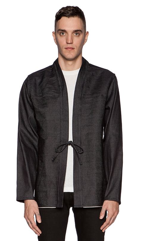 Naked Famous Denim Navy Kimono Shirt Naked And Famous Denim Atelier