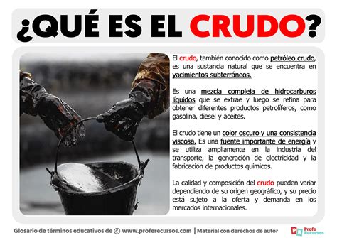 Qué es petróleo crudo Precio del petróleo