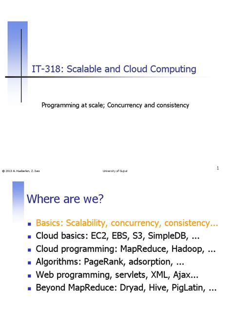 it 318 scalable and cloud computing programming at scale concurrency and consistency pdf