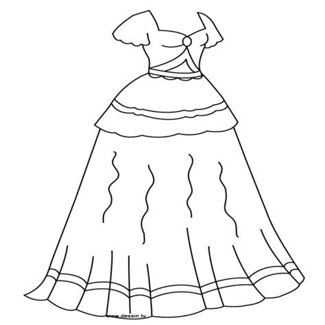Dibujo De Vestido Para Colorear Dibujos Para Colorear Dress
