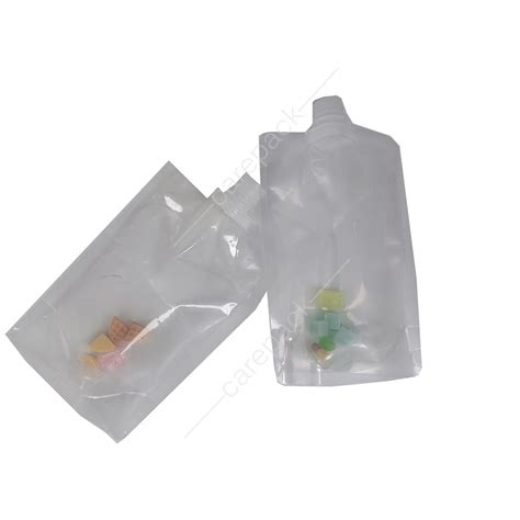 Custom Printing Design Pouch With Cap Standing Up With Nozzle Bag Spout
