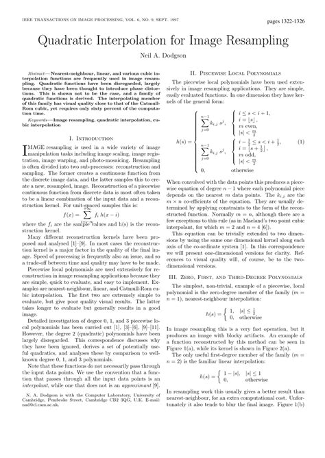 pdf quadratic interpolation for image resampling