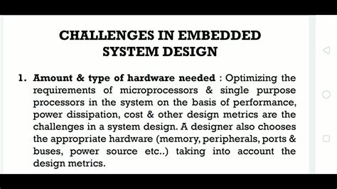 challenges in embedded system design youtube