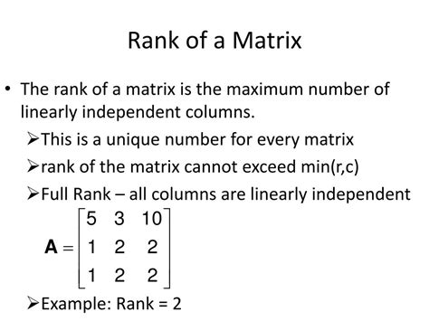 rank of a matrix lindahardware